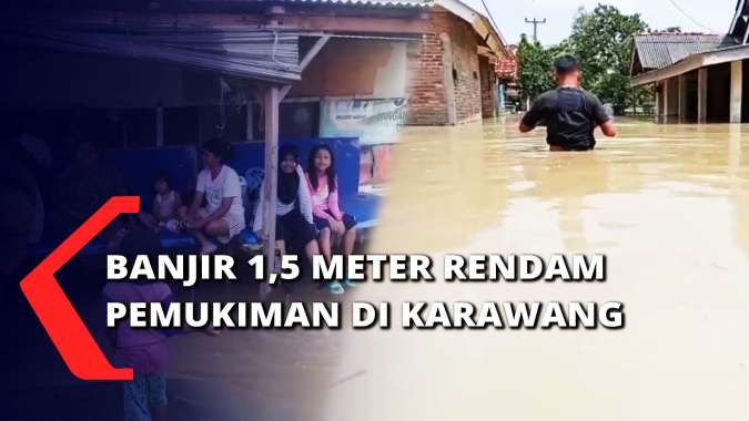 Sungai Citarum dan Sungai Cibeet Meluap, Ratusan Rumah Terendam Sungai Citarum dan Sungai Cibeet Meluap, Ratusan Rumah Terendam