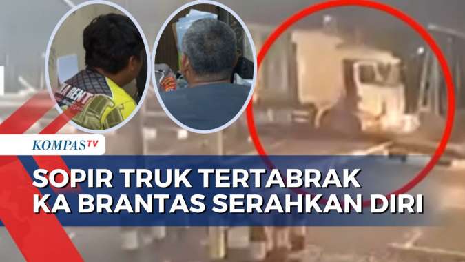 Sempat Kabur Karena Takut, Sopir Truk dan Kernet yang Tertabrak KA Brantas Diperiksa Polisi