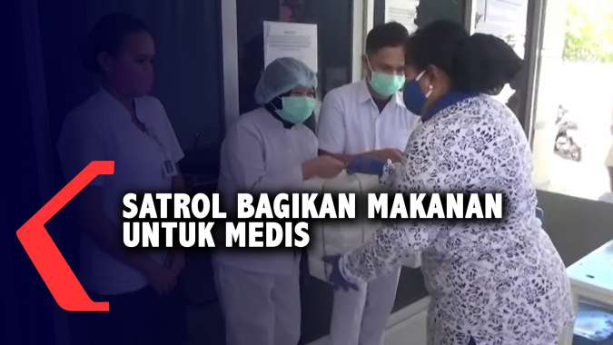 SATROL Bagikan Makanan Untuk Medis