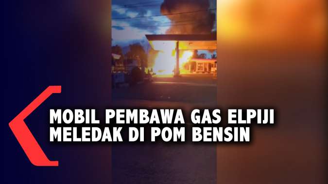 Mobil Pembawa Gas Elpiji Meledak Di Pom Bensin