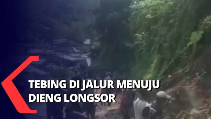 Tebing Menuju Objek Wisata Dieng Longsor, Warga Berusaha Bersihkan ...