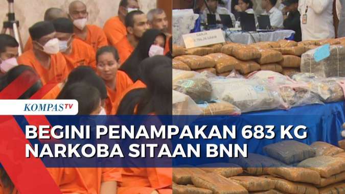 BNN-Bea Cukai Jejer 683 Kilogram Narkoba dan Tampilkan 285 Tersangka Jaringan Narkotika