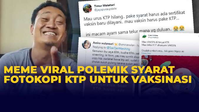 Meme Viral Polemik Syarat Fotokopi KTP Untuk Vaksinasi, Ini Kata Kemenkes
