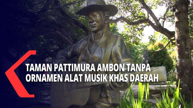 Taman Pattimura Ambon Tanpa Ornamen Alat Musik Daerah