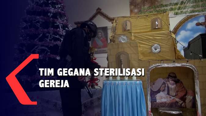 Tim Gegana Sterilisasi 8 Gereja Di Kota Gorontalo