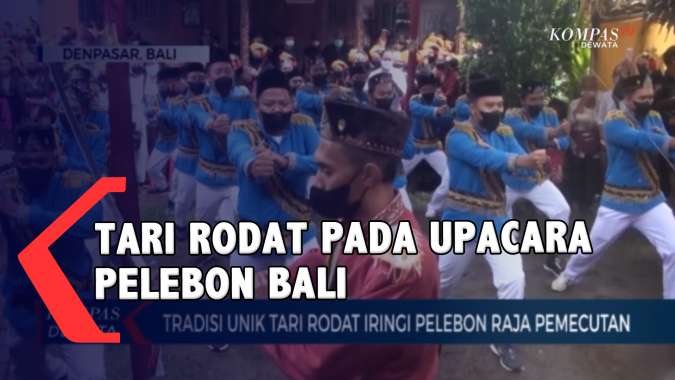 Tari Rodat Iringi Upacara Pelebon Raja Pemecutan XI