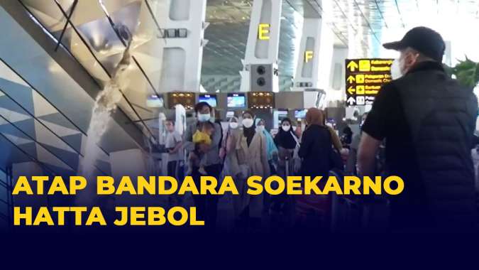 Penampakan Atap Bandara Soekarno Hatta Jebol Akibat Angin Kencang dan ...