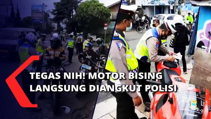 Puluhan Motor Berknalpot Bising Diangkut Polisi