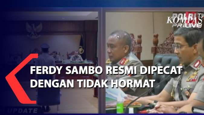 Ferdy Sambo Resmi Dipecat Dengan Tidak Hormat