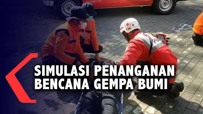 BPBD Gelar Simulasi Menghadapi Bencana Gempa Bumi di Lingkungan Pasar
