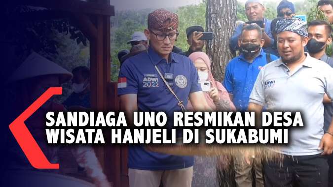 Sandiaga Uno Resmikan Desa Wisata Hanjeli Di Sukabumi