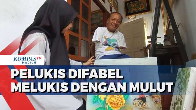 Melukis Dengan Mulut, Karya Pelukis Difabel Dipamerkan Di Berbagai Negara