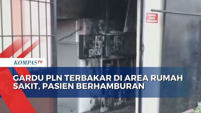 Gardu PLN Terbakar di Rumah Sakit Pasien Berhamburan