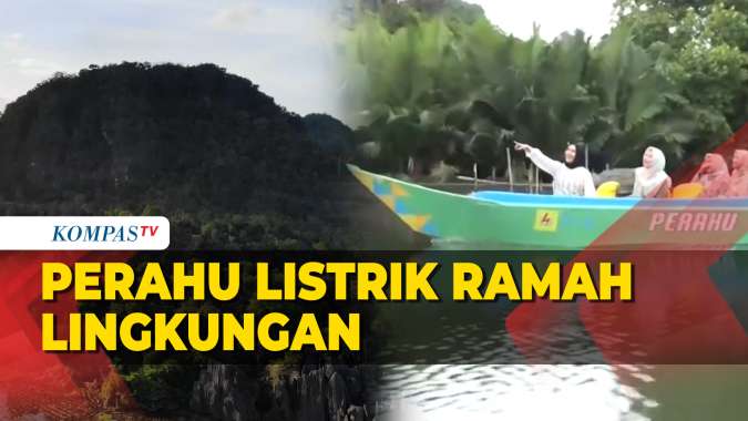 Menikmati Pesona Pegunungan Karst dengan Perahu Listik