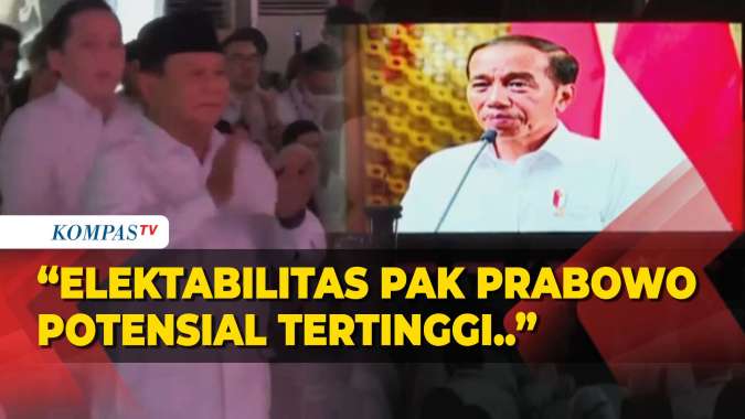 Jokowi di HUT Gerindra: Elektabilitas Pak Prabowo Potensial Jadi yang Tertinggi..