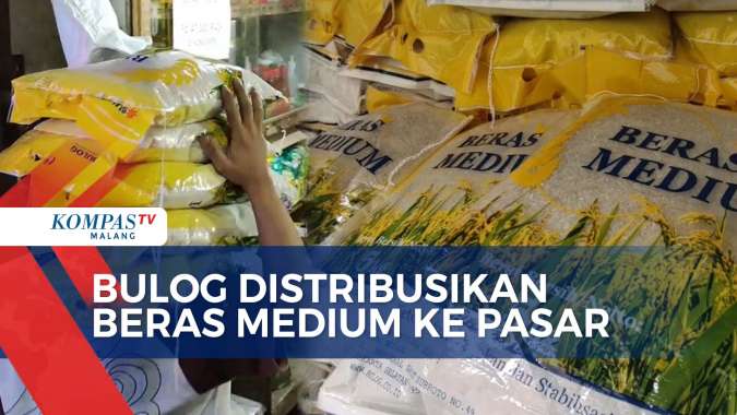Beras Tinggi, Bulog Malang Distribusikan Beras Medium ke Pasar Tradisional