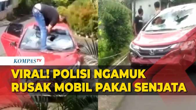 Oknum Polisi Ngamuk Rusak Mobil Pakai Senjata Laras panjang, Videonya ...