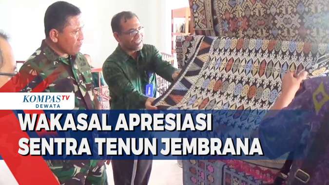 Wakasal TNI Apresiasi Sentra Tenun Jembrana