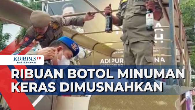 Satpol PP Musnahkan 1.700 Botol Minuman Keras Hasil Razia di THM dan Kedai - TrendRadars Indonesia