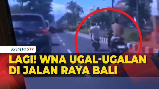 WNA Berulah Lagi di Jalan Raya Bali, Kendarai Motor Ugal-ugalan dan Tak Pakai Helm