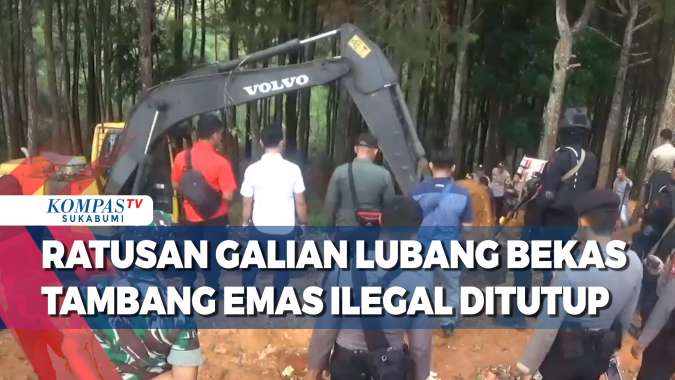 Ratusan Galian Lubang Bekas Tambang Emas Ilegal Ditutup