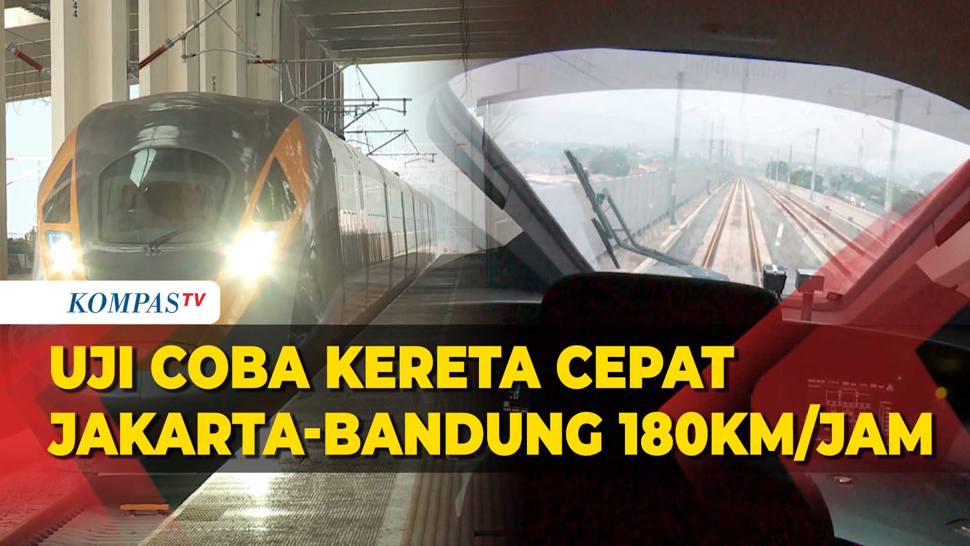 Video: Uji Coba Kereta Cepat Jakarta-Bandung, Kecapatan Capai 180 Km/Jam