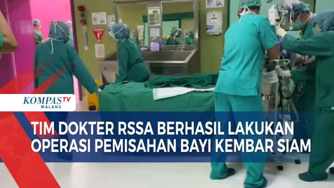 Operasi Pemisahan Bayi Kembar Siam di RSSA Malang Berhasil Dilakukan Dalam Waktu Satu Jam