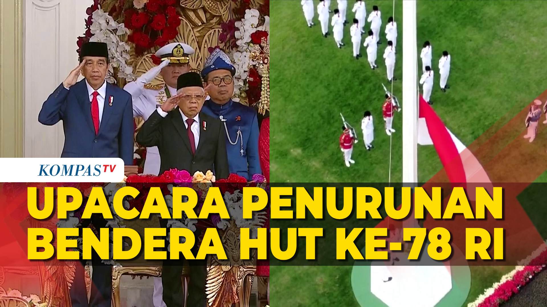 Video: [FULL] Upacara Penurunan Bendera Merah Putih HUT Ke-78 RI di Istana Merdeka