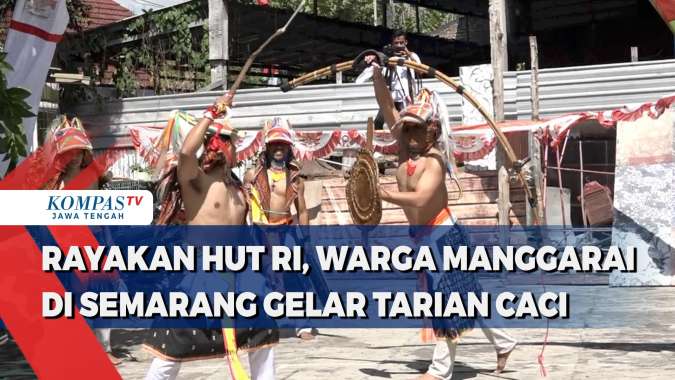 Rayakan HUT RI, Warga Manggarai Di Semarang Gelar Tarian Caci