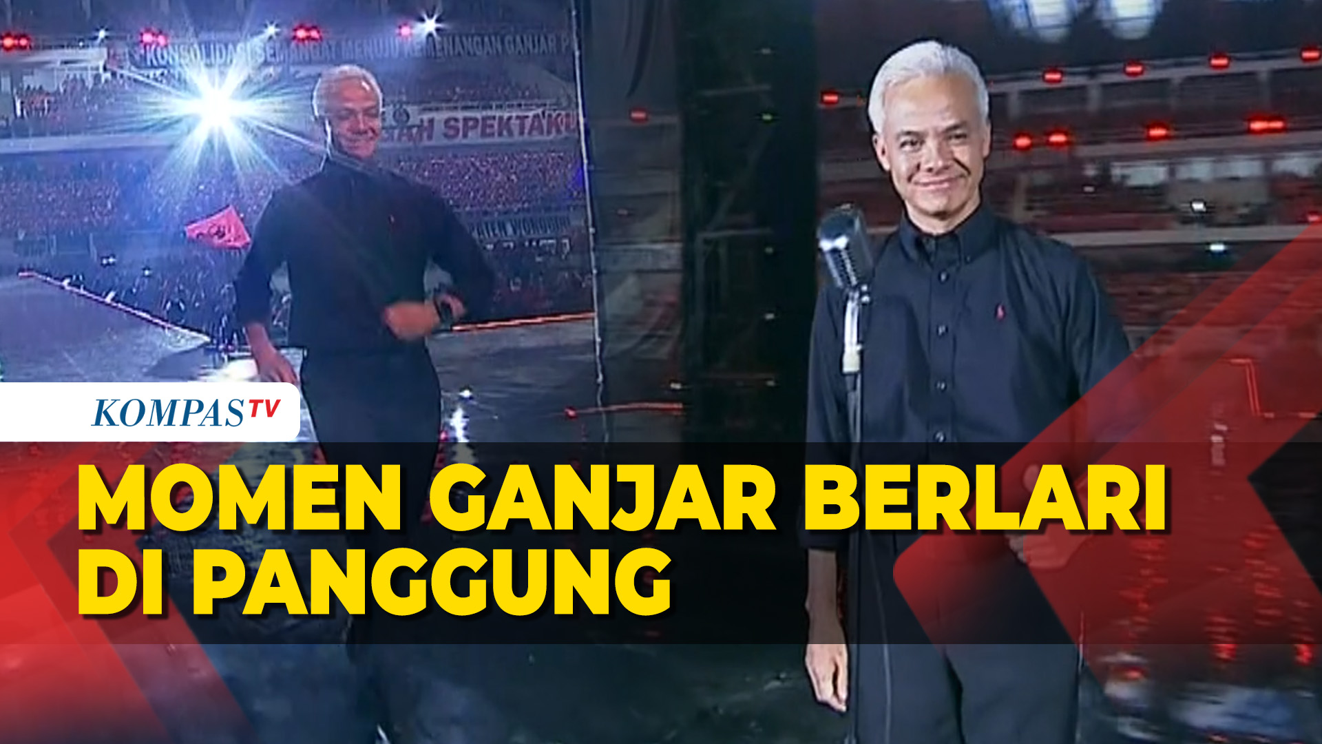 Video: Ganjar Berlari di Panggung Apel Siaga, Kader PDIP Riuh