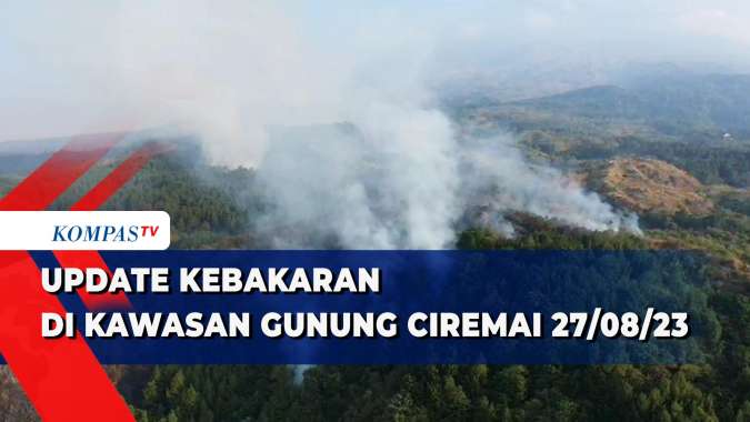 Kebakaran di Gunung Ciremai Kuningan Ancam Hutan Pinus
