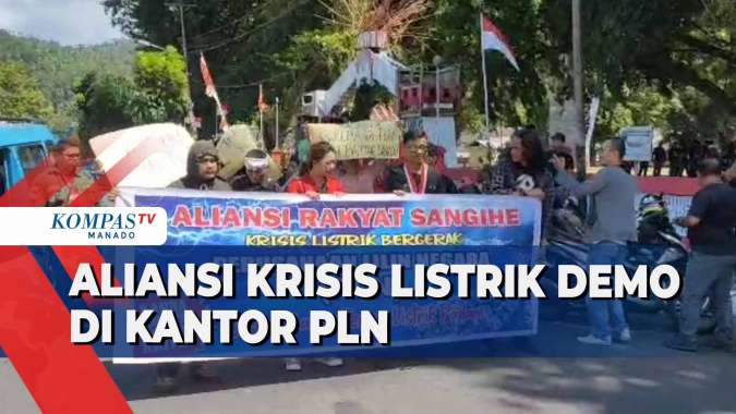 Akibat Sering Terjadi Pemadaman Listrik, Warga Demo Di Kantor PLN Tahuna