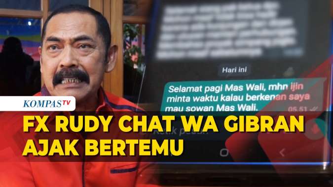 FX Rudy Ungkap Isi Chat ke Gibran Rakabuming Minta Waktu untuk Bertemu