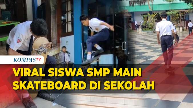 Viral Aksi Anak SMP Main Skateboard, Kepala Sekolah Beberkan Fakta Ini