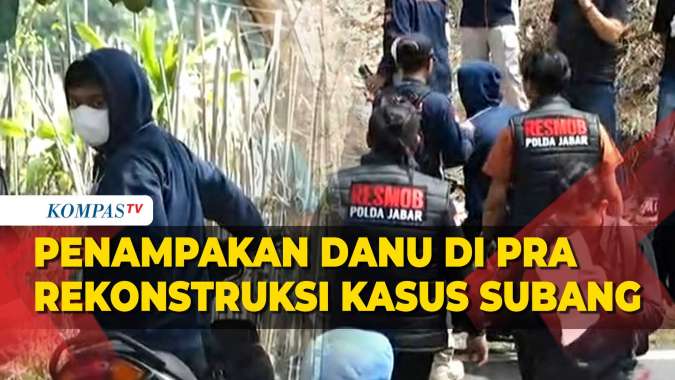Penampakan Danu di Pra Rekonstruksi Kasus Pembunuhan Ibu dan Anak di Subang, Disoraki Warga