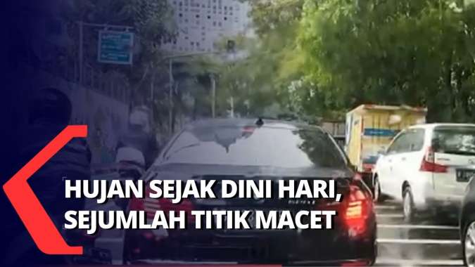 Hujan Sejak Dini Hari, Sejumlah Titik di Jakarta Macet