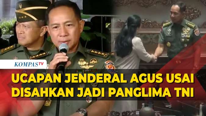 [FULL] Ucapan Perdana Jenderal Agus Subiyanto usai Disahkan Jadi ...