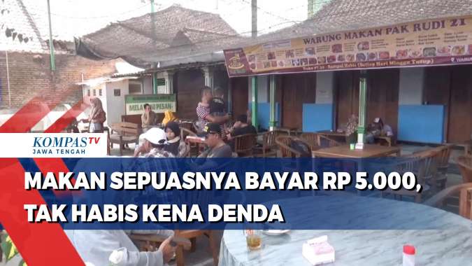 Makan Sepuasnya Bayar Rp5.000, Tak Habis Kena Denda