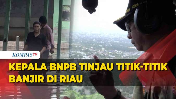 Momen Kepala BNPB Tinjau Titik-Titik Terdampak Banjir di Riau
