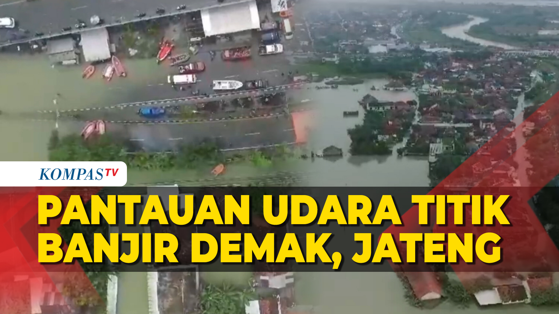 Video: Pantauan Udara Titik Banjir, Rendam Rumah hingga Jalur Pantura di Demak