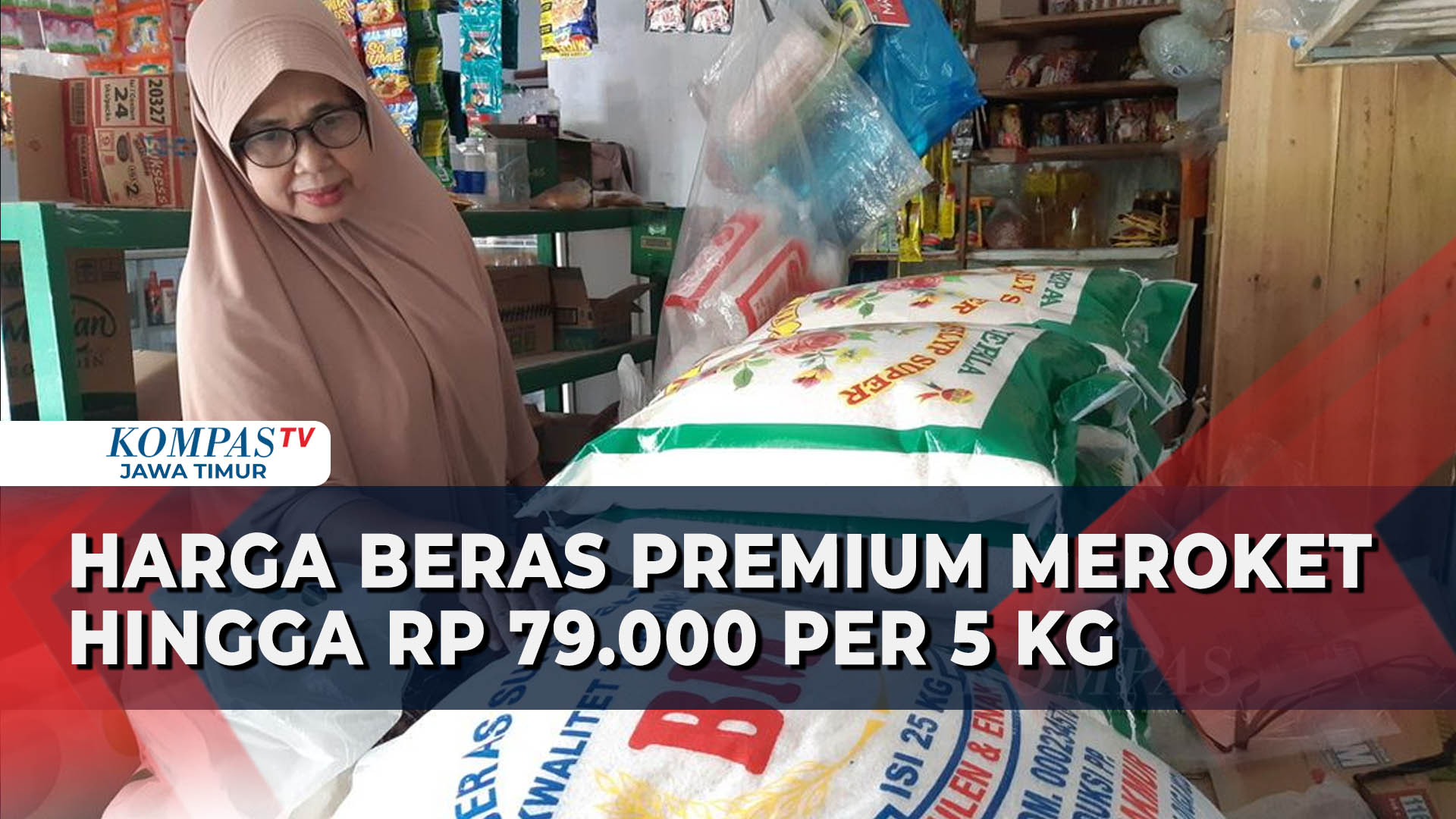 Video: Harga Beras Premium di Pasar Tradisional Surabaya Semakin Mahal, Kini Tembus Rp 79.000 ...