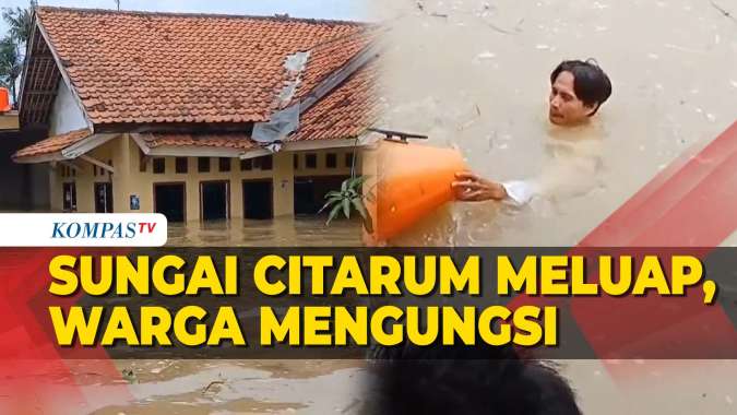 Sungai Citarum dan Cibeet di Karawang Meluap, Permukiman Warga Terendam