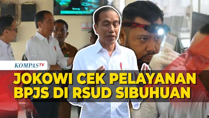Momen Jokowi Cek Pelayanan BPJS di RSUD Sibuhuan, Padang Lawas