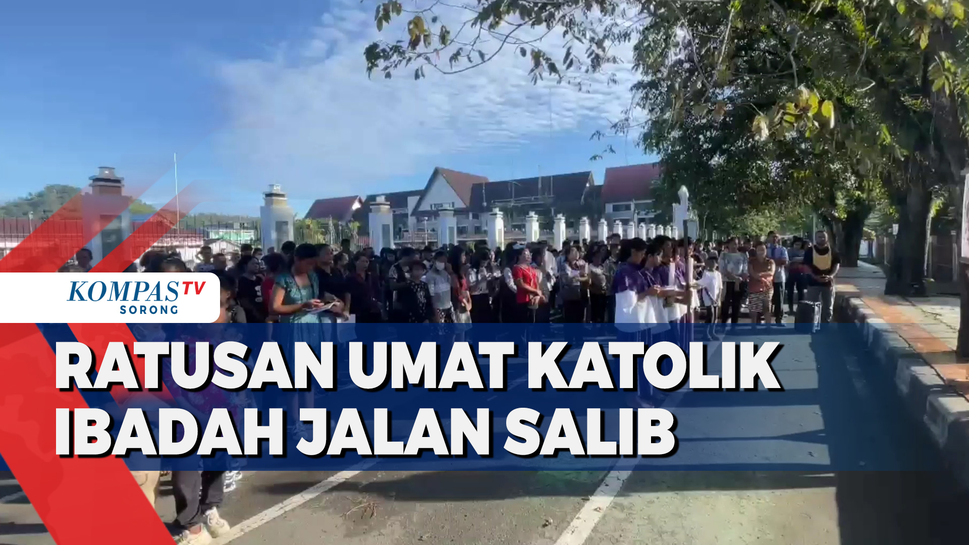 Video: Peringati Kisah Sengsara Yesus Umat Katolik Ibadah Jalan Salib