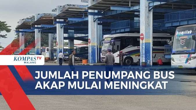 Penumpang Bus di Terminal Arjosari Mulai Meningkat