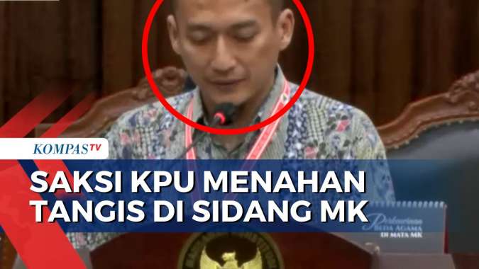 Momen Saksi KPU, Yudistira Dwi Menahan Tangis di Sidang MK