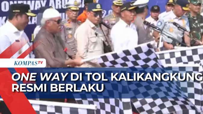 Detik-detik Sistem "One Way" Resmi Berlaku di Tol Kalikangkung hingga Tol Cipali