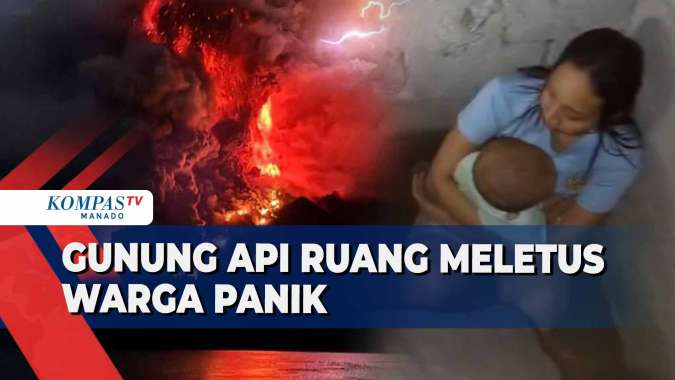 Gunung Api Ruang Meletus Warga Panik