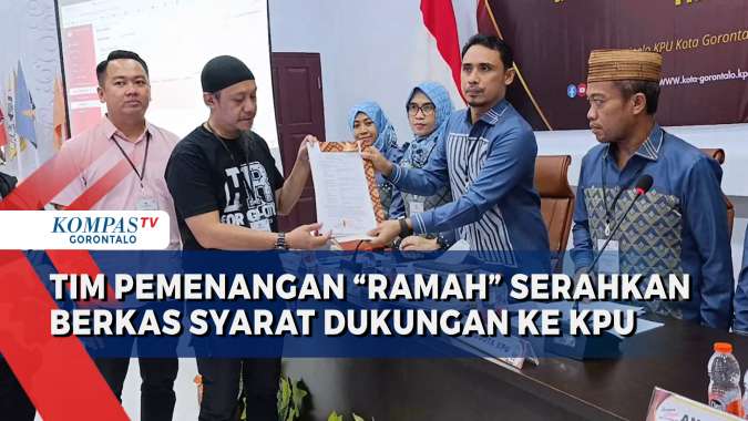 Tim Pemenangan Ramli-Ana Serahkan Berkas Dukungan ke KPU Kota Gorontalo
