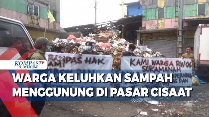 Warga Keluhkan Sampah Menggunung Di Pasar Cisaat